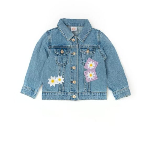 wonder nation | Jackets & Coats | Wonder Nation Denim Patchwork Jacket ...